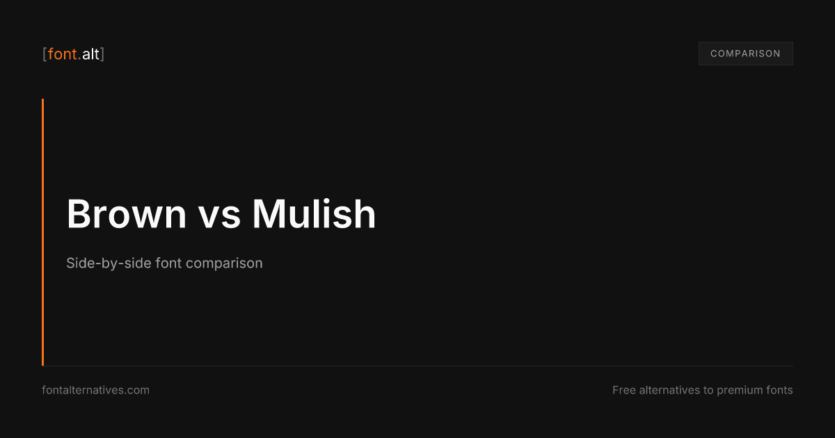 Brown vs Mulish: 73% Similar