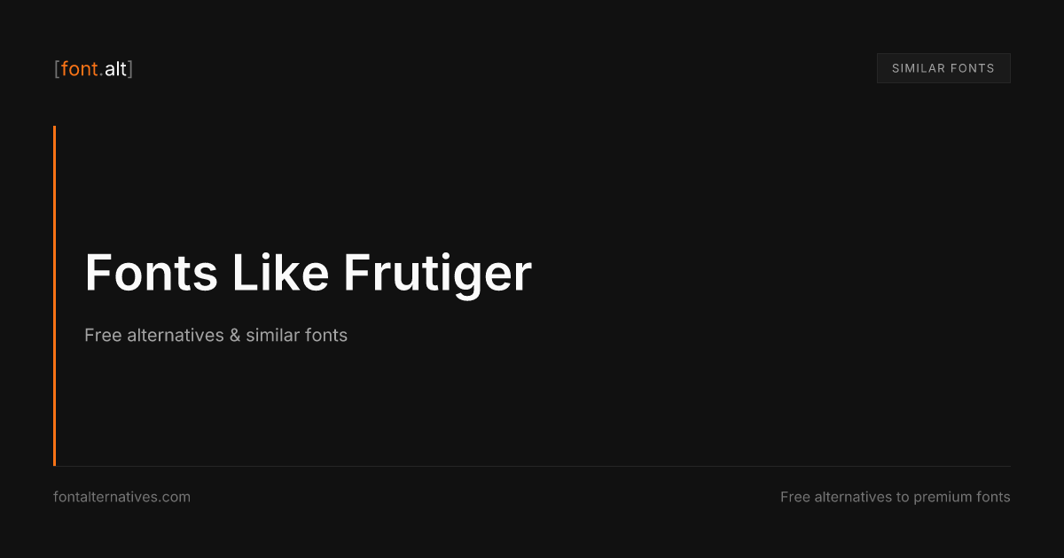 Fonts Similar to Frutiger | 3 Free Alternatives