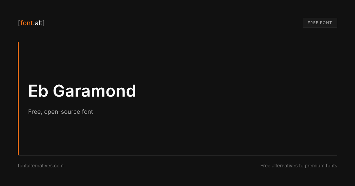 EB Garamond - Free Font Download - FontAlternatives
