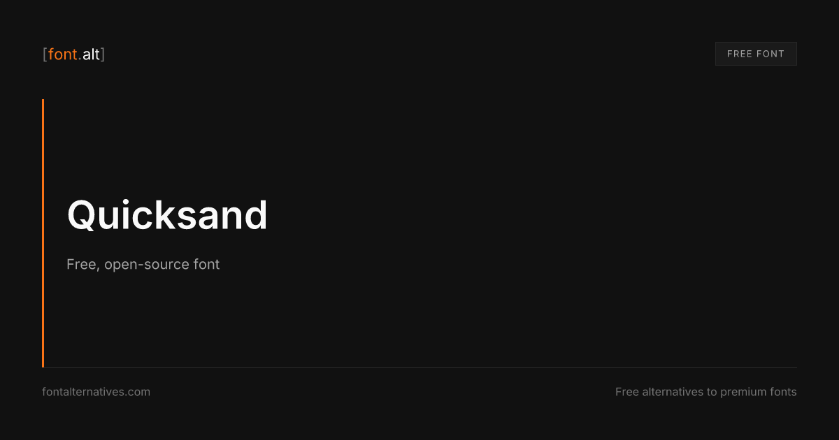 Quicksand - Free Font Download - FontAlternatives